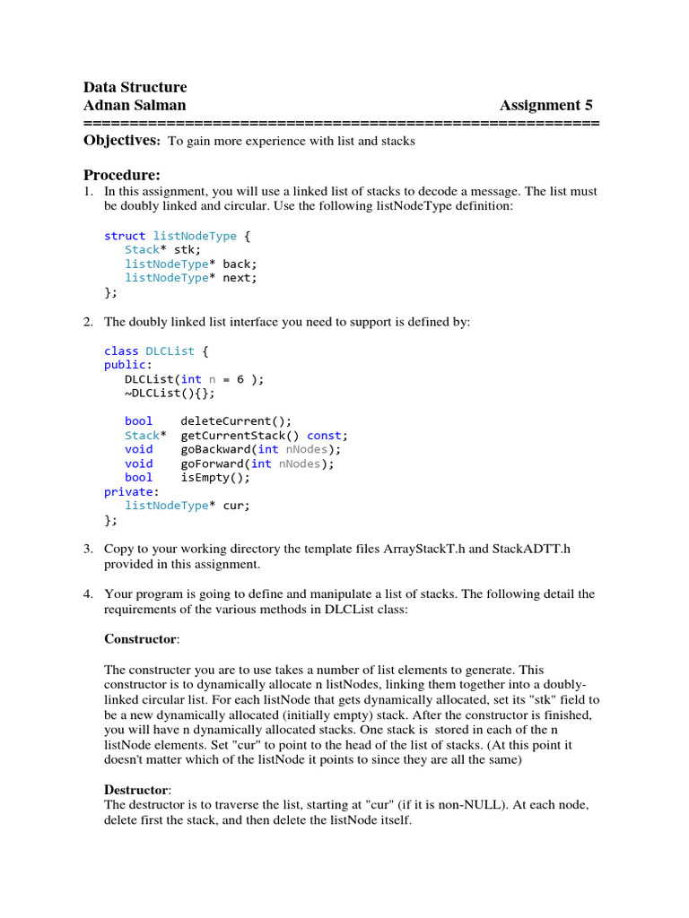 Assignment 5 Pdf Constructor Object Oriented Programming Programming 