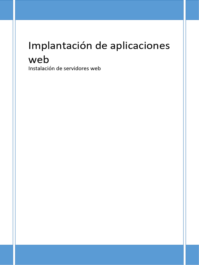 Instalación de Servidores Web | PDF | Redes | Internet y web