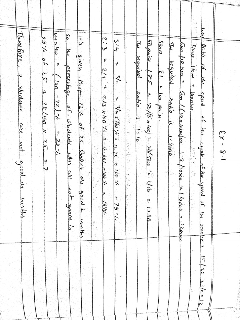 Maths CH 8 Ex 8.1 and 8.2 | PDF