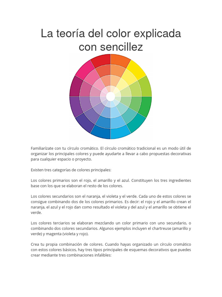 La Teoría Del Color | PDF