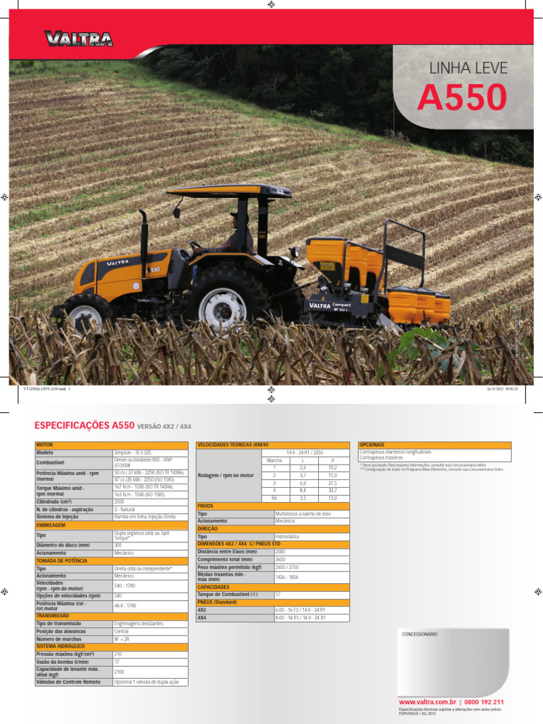 A550 (Port) (Baixa) | PDF | Veículo motorizado | Engenharia Mecânica