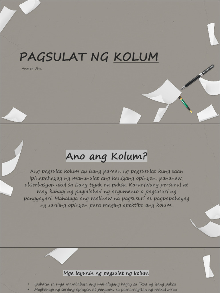 Pagsulat NG Kolum | PDF