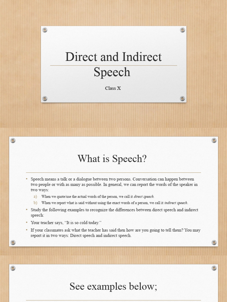 Direct and Indirect Speech | PDF | Question | Language Mechanics