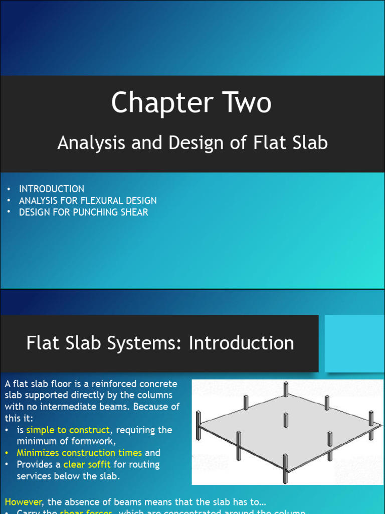Chapter Two - Analysis and Design of Flat Slab | PDF | Bending | Beam (Structure)