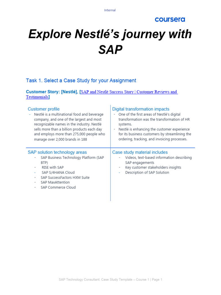Nestlé Case Study | PDF | Brand | Nestlé