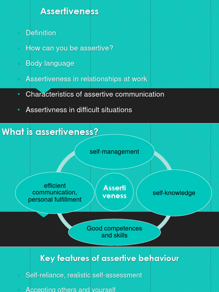 Lecture 11 Assertiveness | PDF | Body Language | Communication