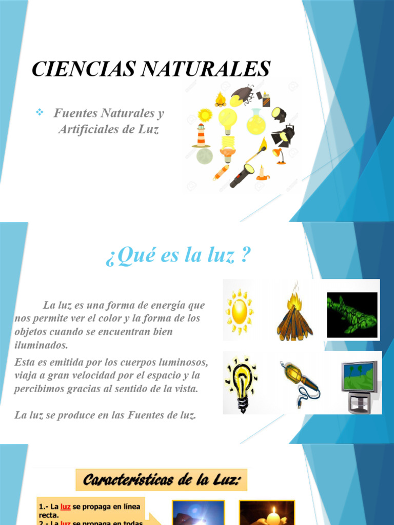 Fuentes de Luz: Natural y Artificial | PDF