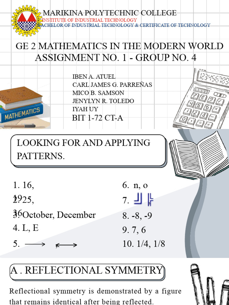 Assignment No. 1 Group 4 - 20240301 - 152946 - 0000 | PDF | Pattern | Symmetry