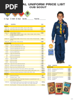 BSP Uniforms Price List | PDF | Scouting | Softlines (Retail)