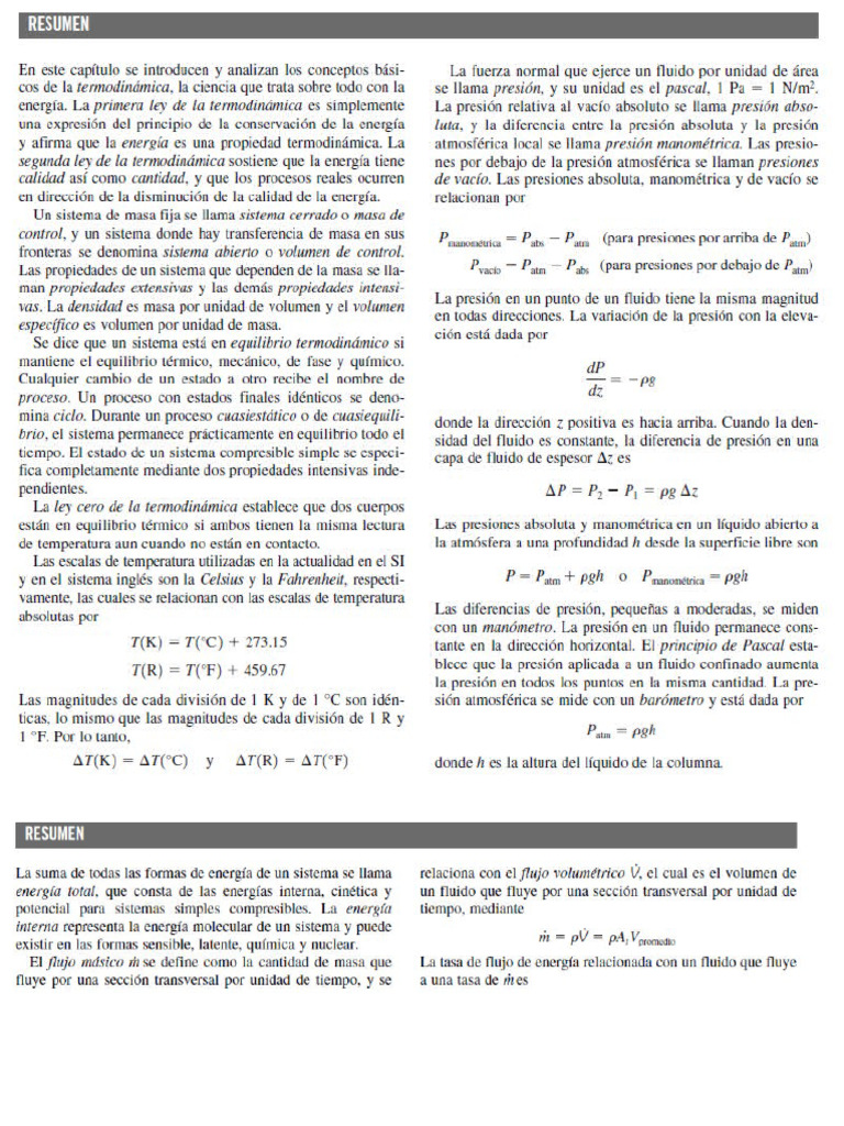 Resumen Cengel 7 Termo | PDF