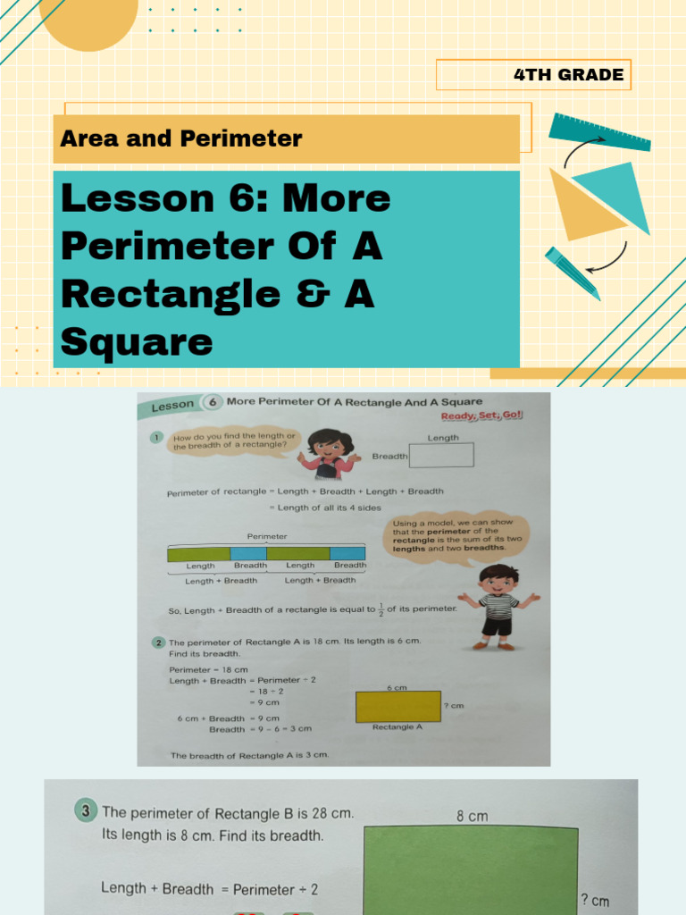 4th Grade Area & Perimeter Lesson | PDF