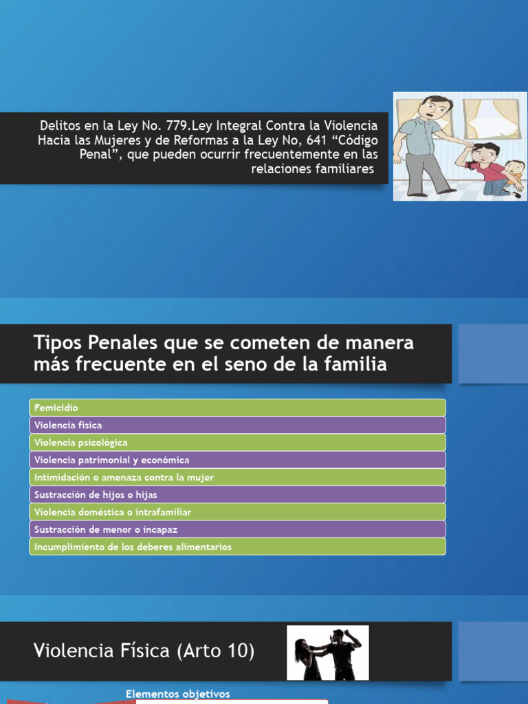 Violencia Familiar y Ley 779: Delitos y Consecuencias | PDF | Violencia | Bienes (Ley)