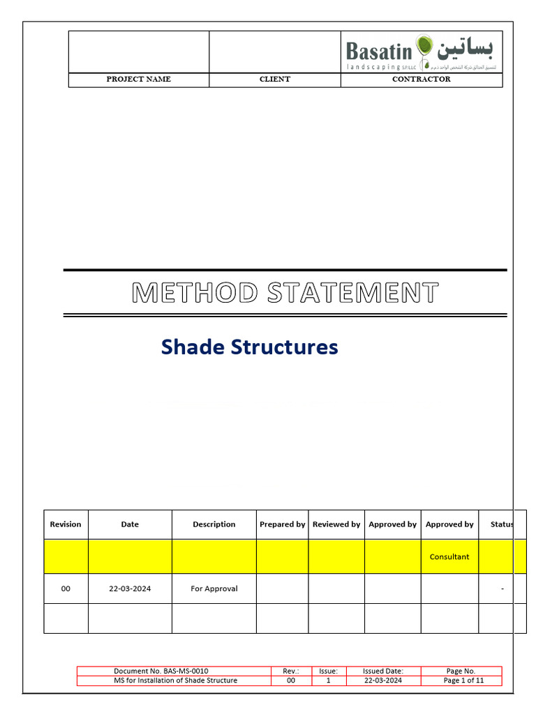 MS-0009 Shade Structure | PDF | Safety | Occupational Safety And Health
