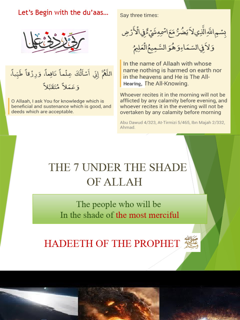 Seven Under Allah's Shade Hadeeth | PDF | Hadith | Islamic Belief And ...