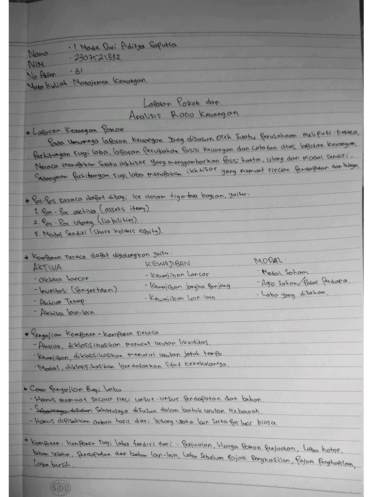 I Made Dwi Aditya Saputra - 2307521332 | PDF