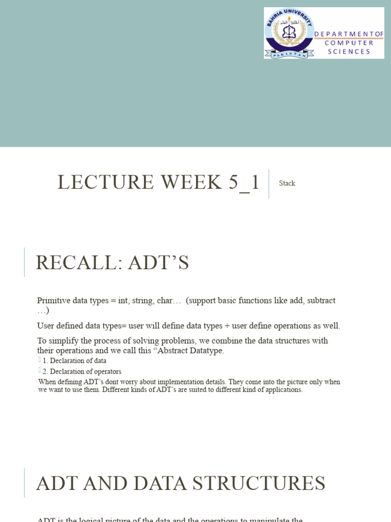 Lecture Week 5 1 Stack 05032024 095331pm | PDF | Mathematical Logic | Computer Engineering