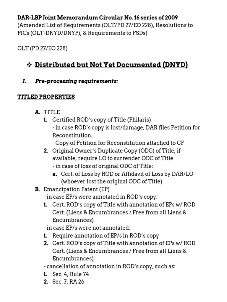 Dar LBP Joint MC 16 S 2009 | PDF | Deed | Real Property