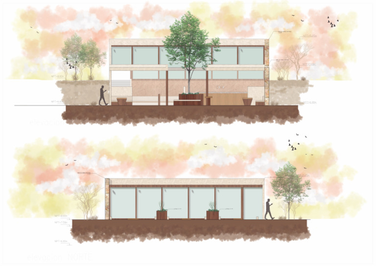 ELEVACION NORTE Y SUR Pshop | PDF