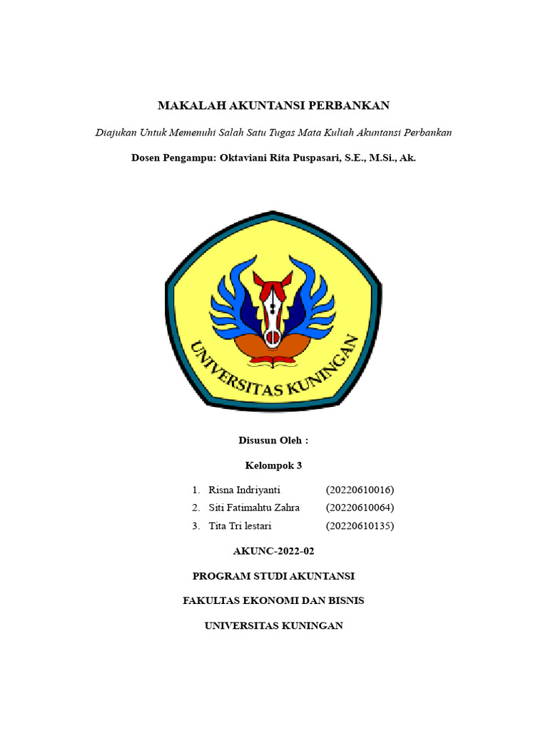 Kelompok 8 AK Perbankan | PDF