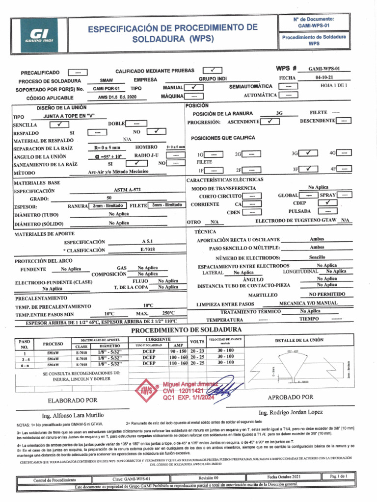 Wps 3g-Smaw Gami | PDF