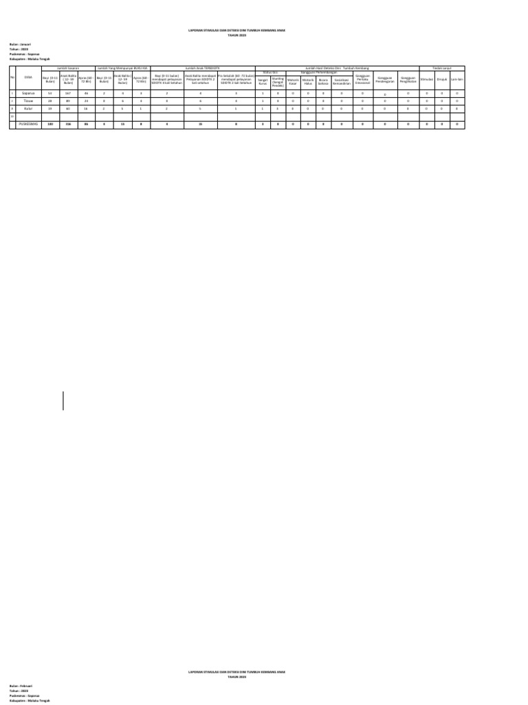 Format Lap Sdidtk 2023 | PDF