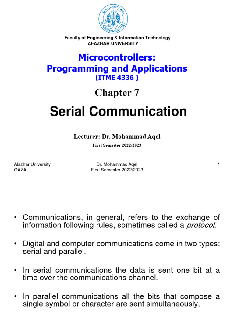 Microcontrollers - Chapter 07 | PDF | Bit | Computing