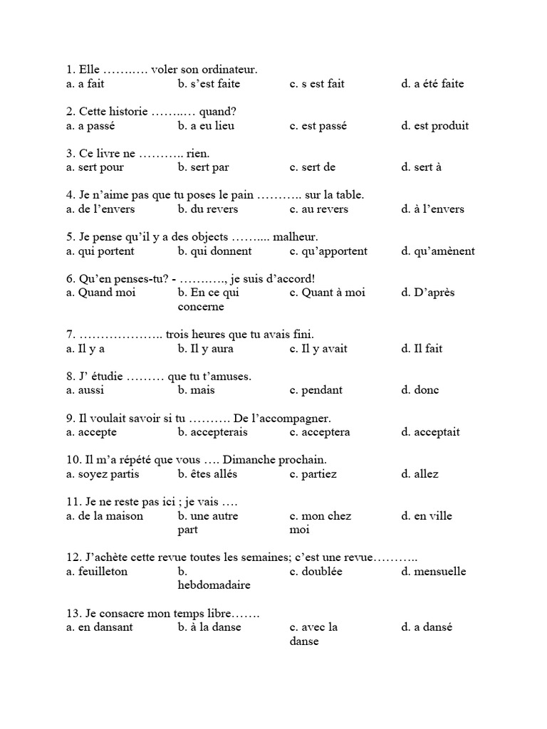 French Test | PDF