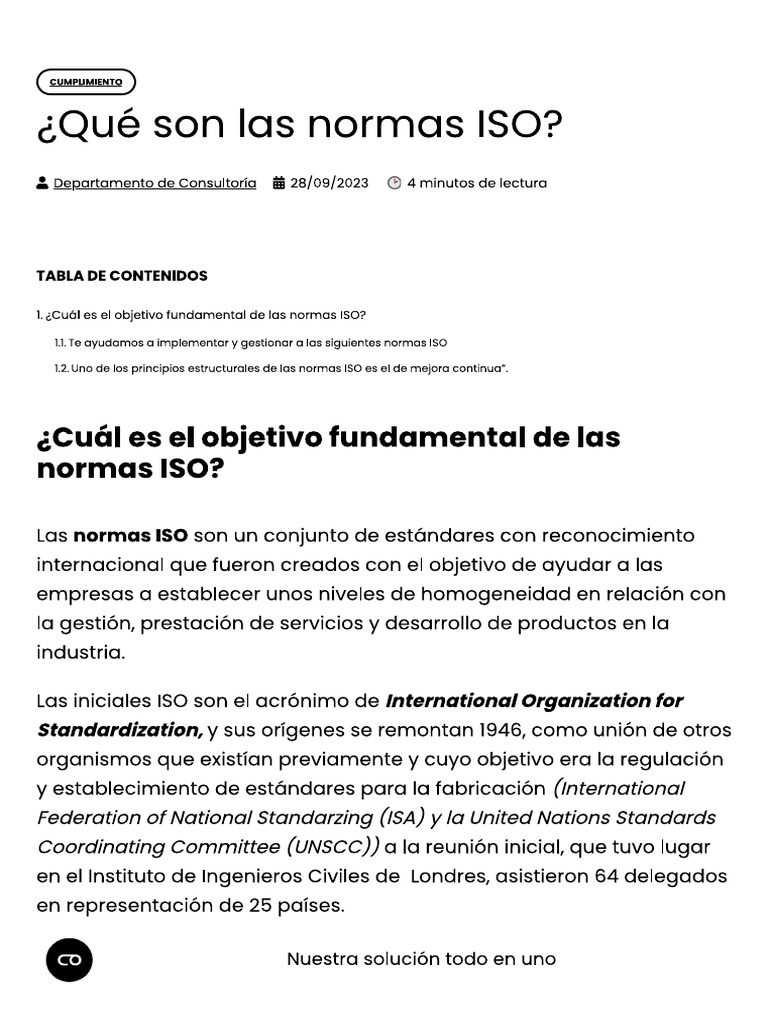 Lectura Las Normas Iso 1 | PDF