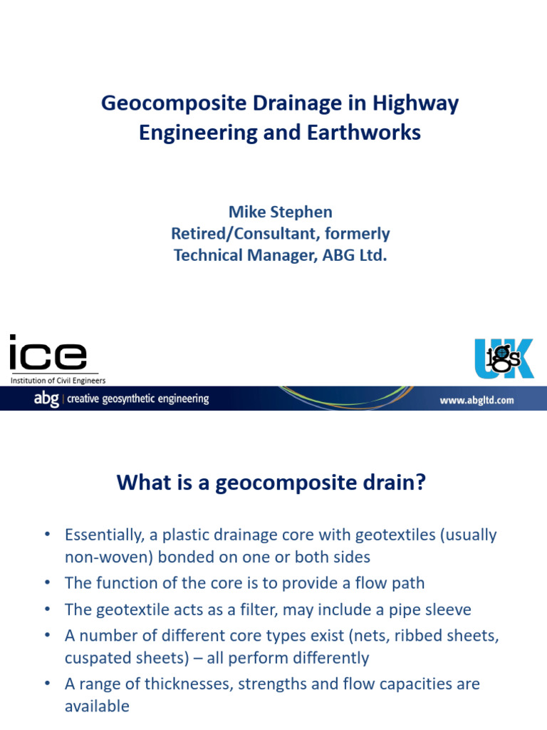 Geocomposite Drainage in Highway Engineering | PDF | Drainage | Soil Mechanics