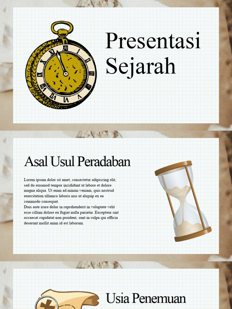 Hitam Cokelat Kuno Sederhana Tugas Presentasi Sejarah | PDF