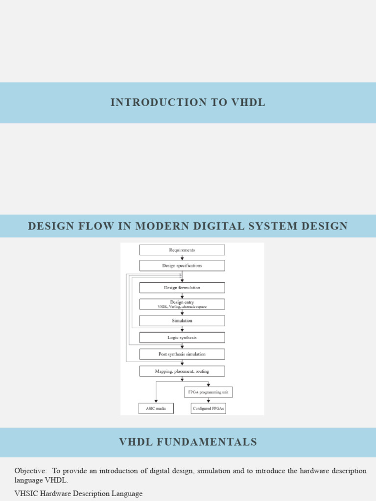 Introduction To VHDL | PDF | Computers