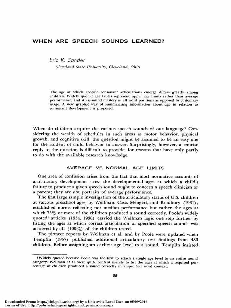 Sander 1972 | PDF | Speech | Linguistics