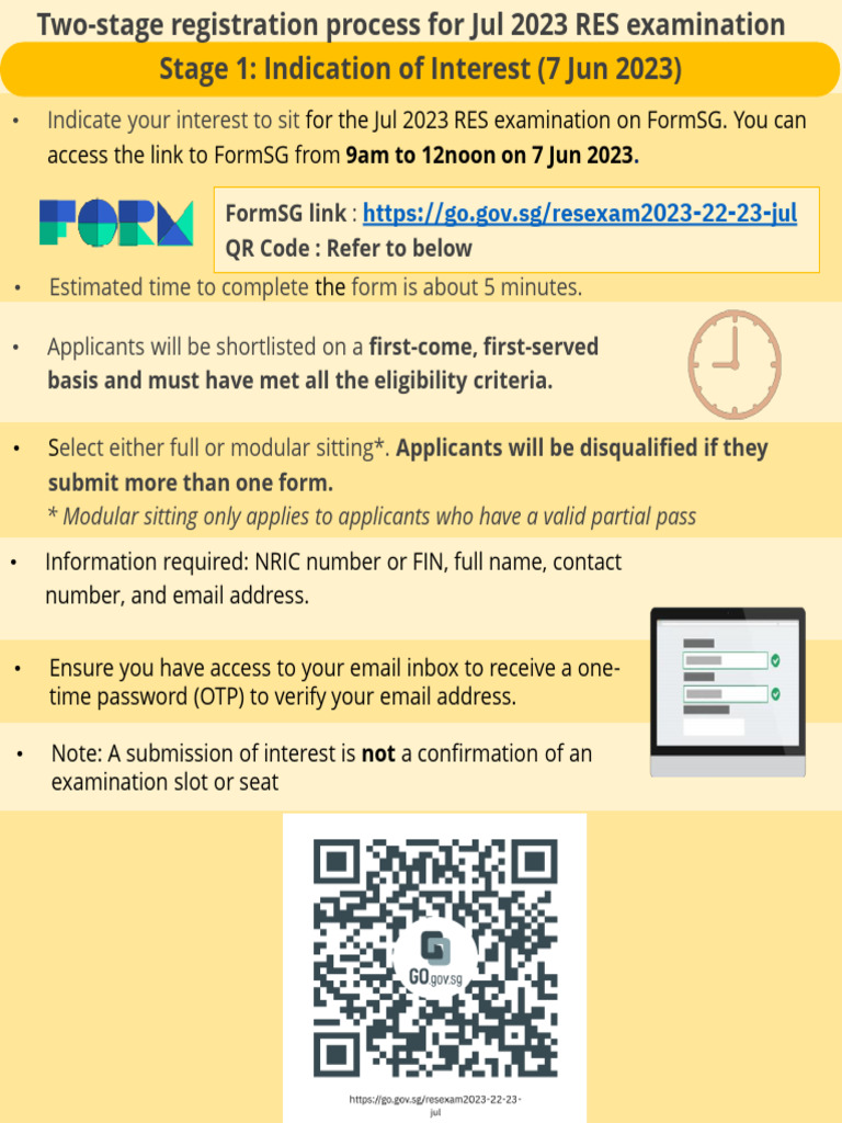 Jul 2023 RES Exam Registration Guide | PDF | Career & Growth | Business