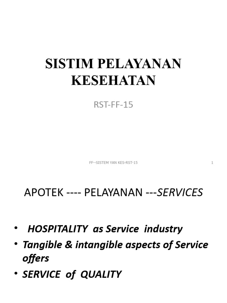 Sistem Pelayanan Kesehatan Apotek Pdf Production And Manufacturing