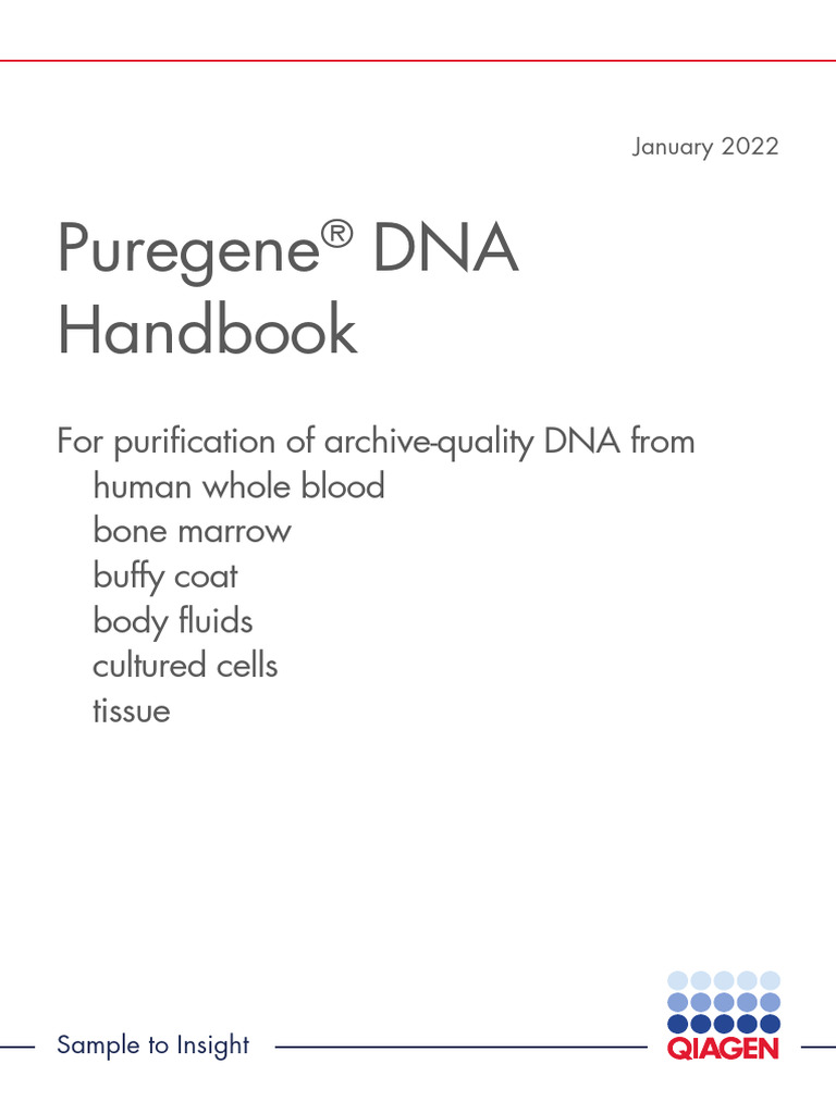Gentra Puregene® DNA Handbook | PDF | Protein Purification ...