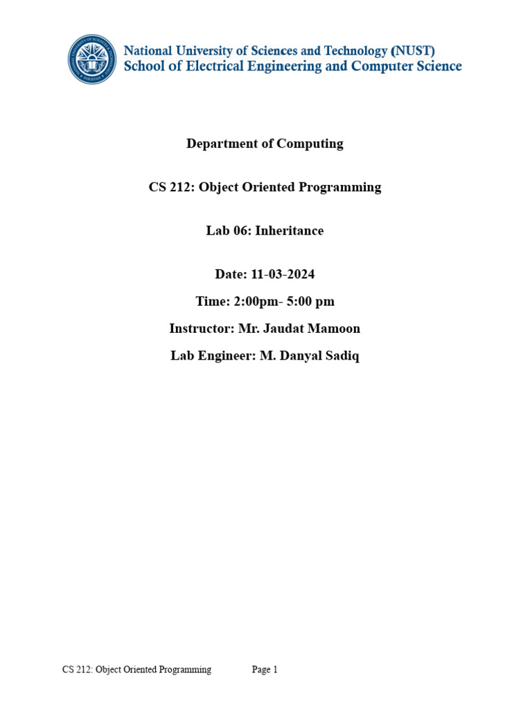 Lab 6 OOP JAVA | PDF | Method (Computer Programming) | Area Lab 6 OOP JAVA | PDF | Method (Computer Programming) | Area