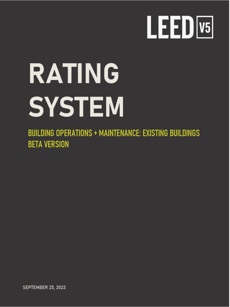 LEED v5 O+M: Existing Buildings Guide | PDF | Sustainable Transport ...
