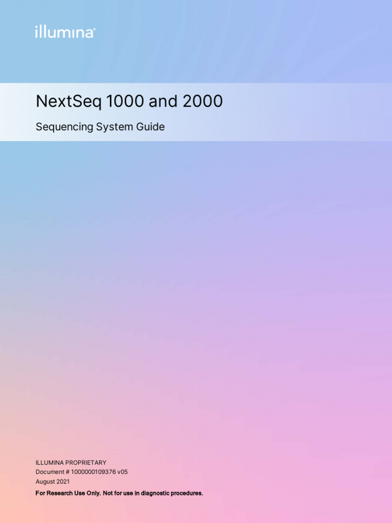 Nextseq 1000 2000 Sequencing System Guide 1000000109376 05 | PDF | Dna ...