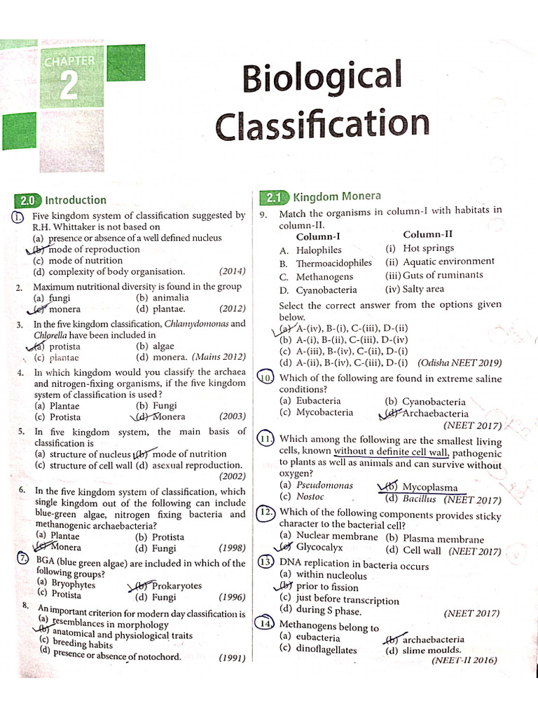 Prof. Gaurav Sir DPP Biological Classification | PDF