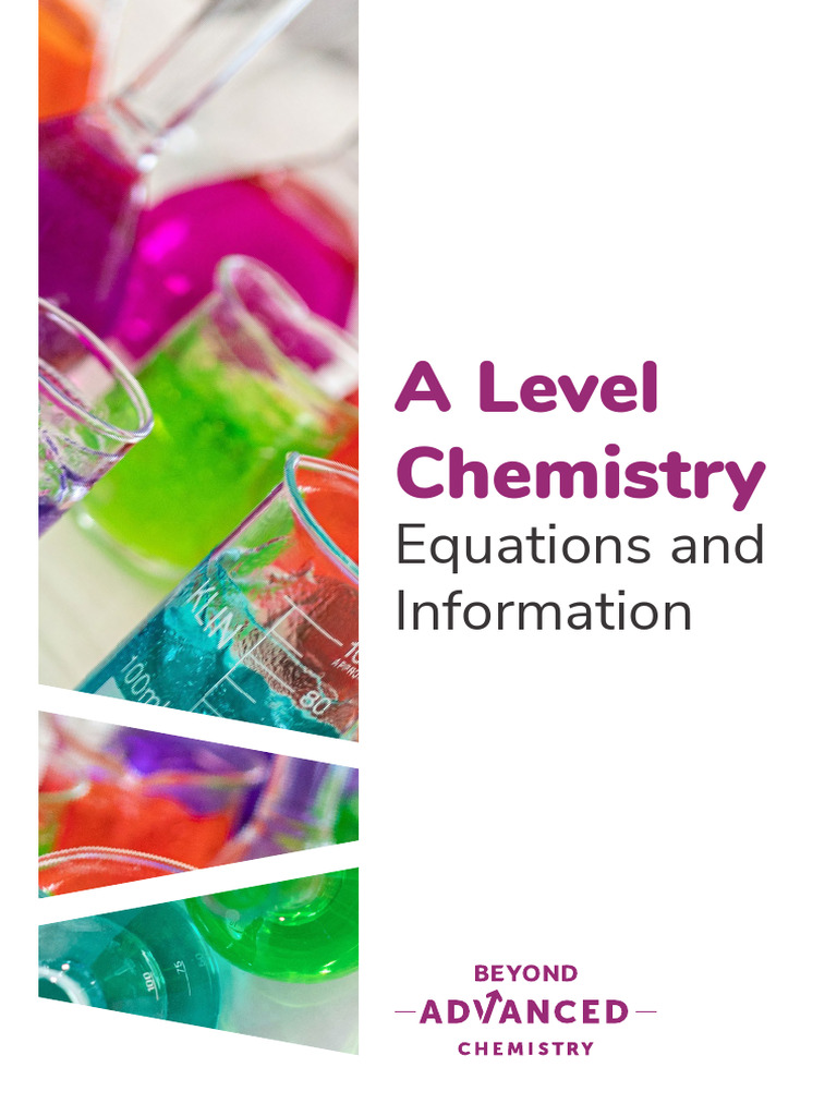 T SC 2551091 A Level Chemistry Equations and Information Booklet - Ver ...