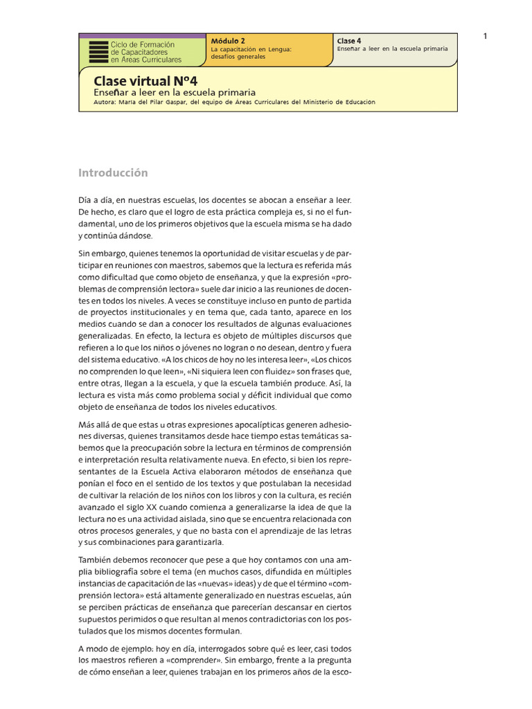 Lengua_Clase_4__Modulo_2 | PDF | Enseñando | Escuelas