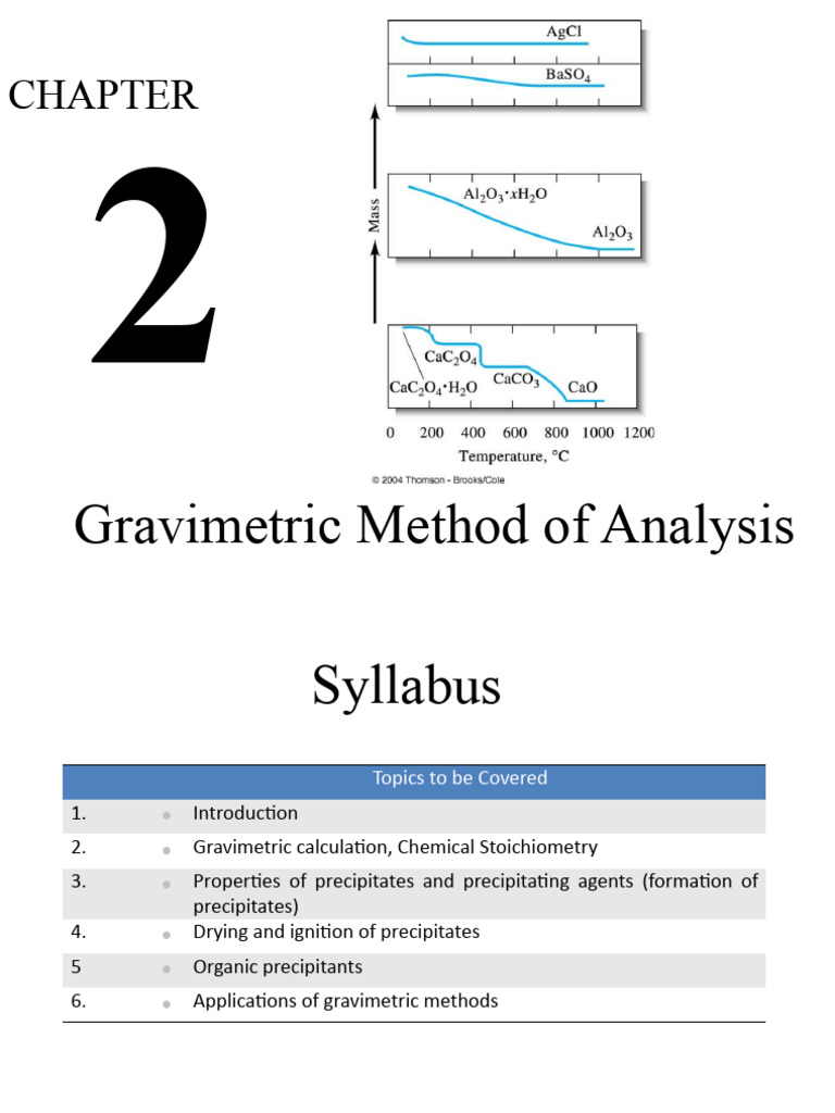 Gravimetric Analysis Techniques Explained | PDF | Precipitation ...