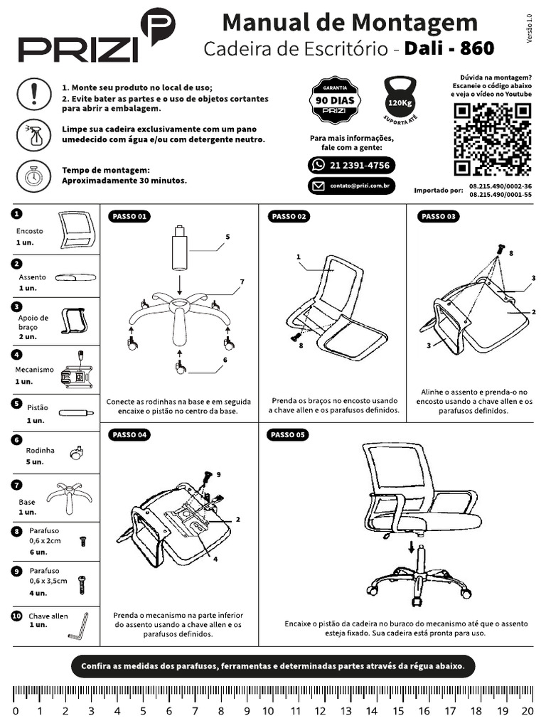 Cadeira de Escritório 860, DALI - Nova Versão | PDF