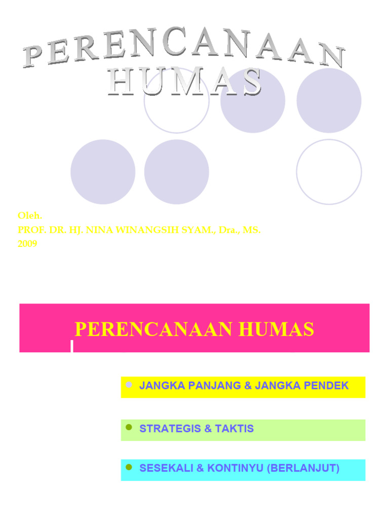 Perencanaan Humas | PDF | Karier & Perkembangan | Pengembangan Diri