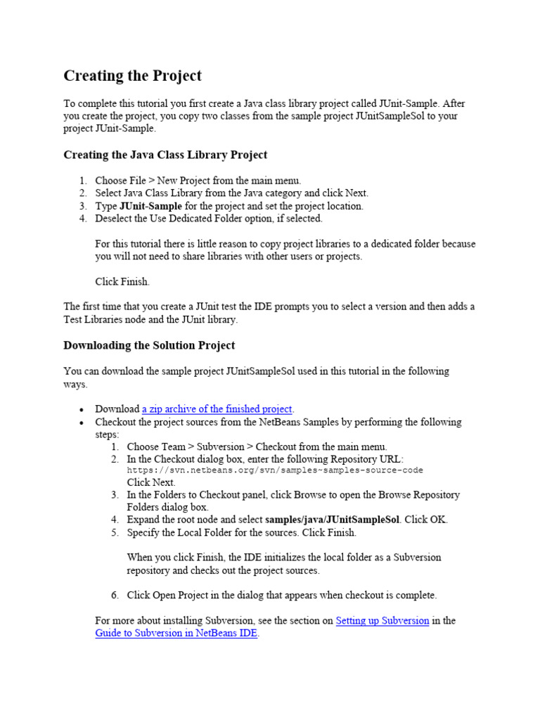 JUnit Installation and Project Setup Guide | PDF | Class (Computer ...