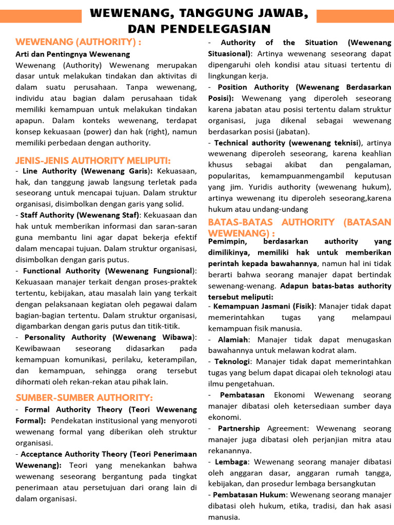 Struktur dan Pendelegasian Wewenang | PDF