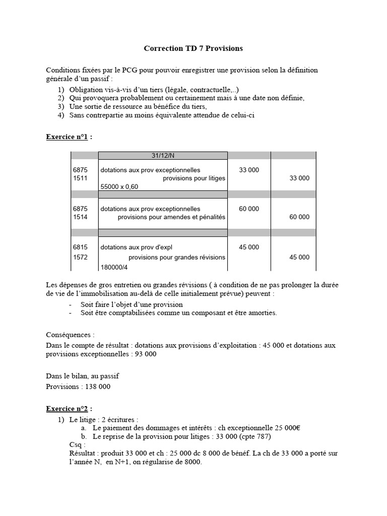 TD7 Correction COMPTAAPPROFONDIE | PDF