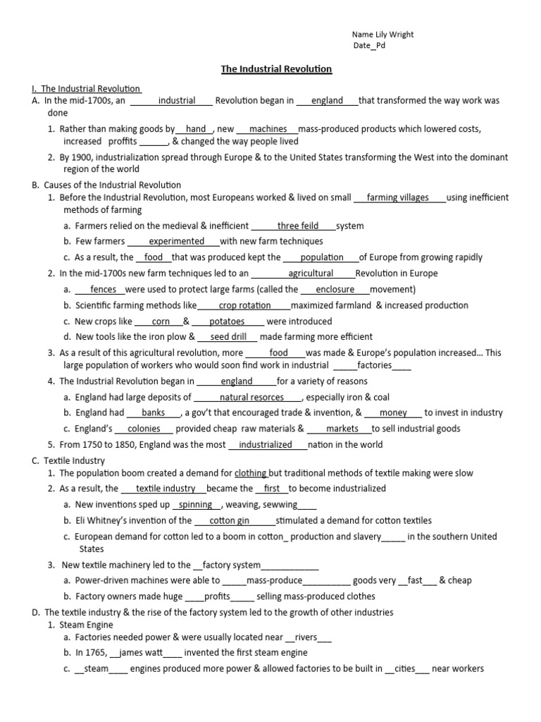Industrial Revolution: Causes & Impact | PDF | Industrial Revolution ...