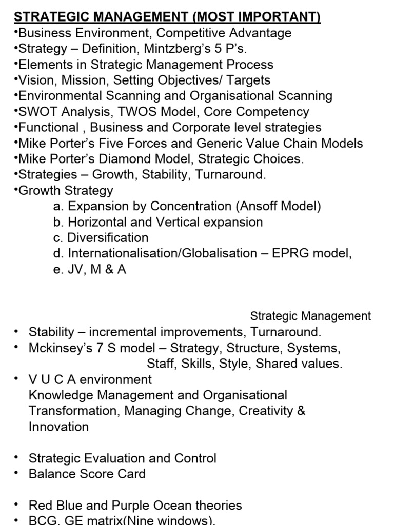 Strategic MGMT Sess 5 | PDF | Strategic Management | Diversification (Finance)
