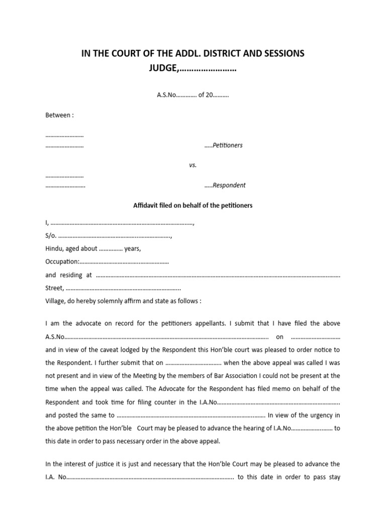 Affidavit Filed On Behalf of The petitioners-Affidavits-Miscellaneous-434 | PDF | Government ...